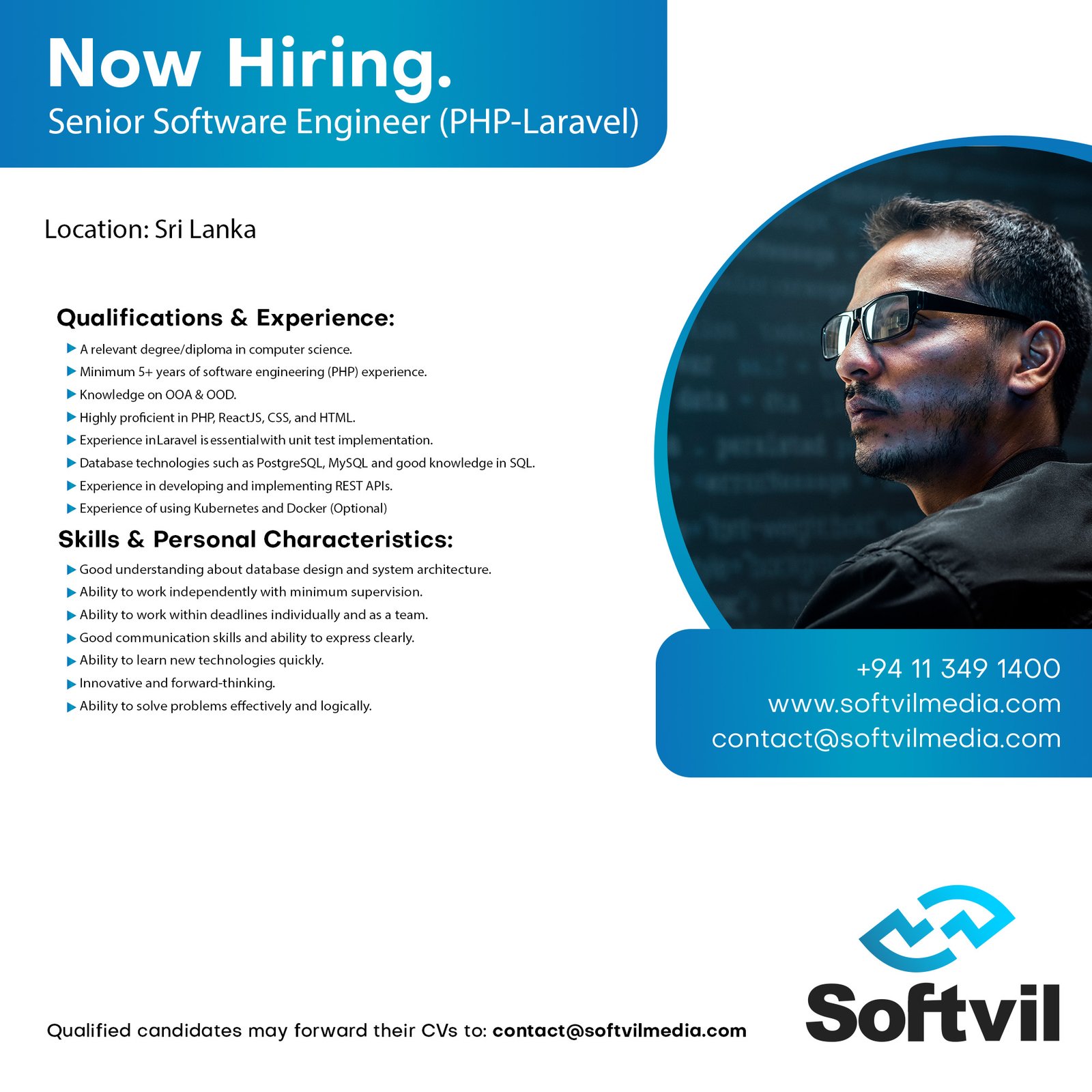 Senior Software Engineer (PHP-Laravel) - Softvil Technologies